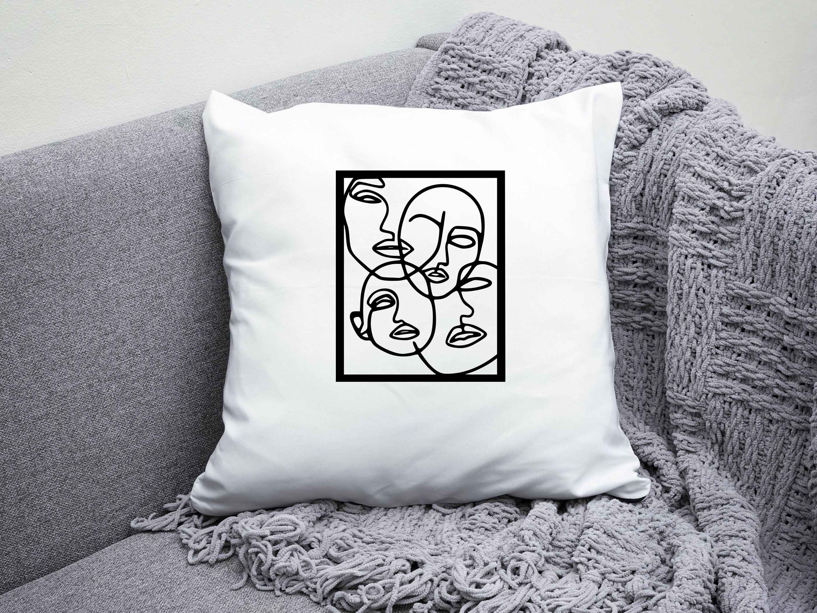 4 Faces Dxf Files Four Faces Laser Cut Four Faces Svg File for Cricut ...