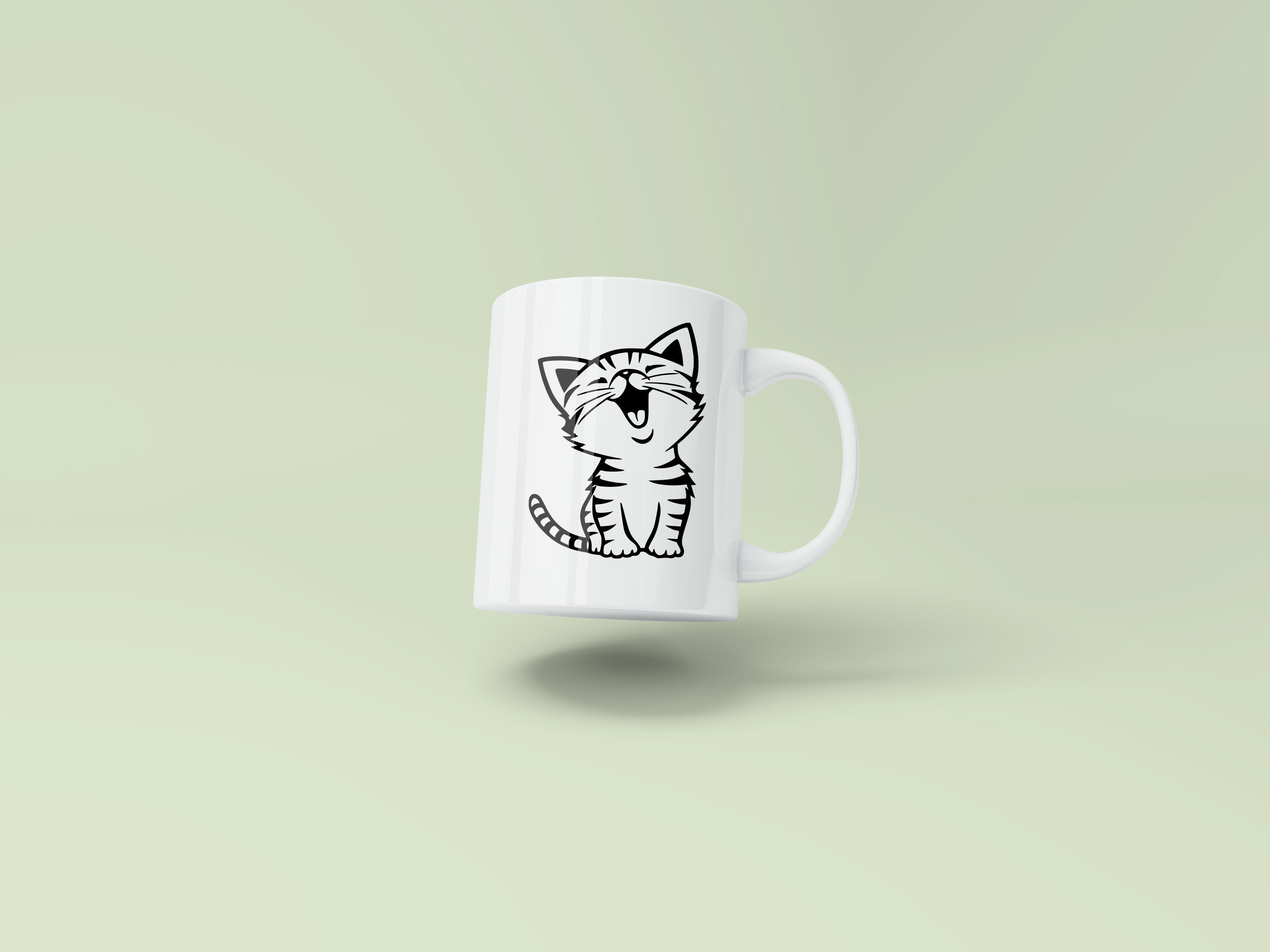 Cat Dxf Files, Kitty Laser Cut, Kitten Svg File for Cricut, Tiddles ...