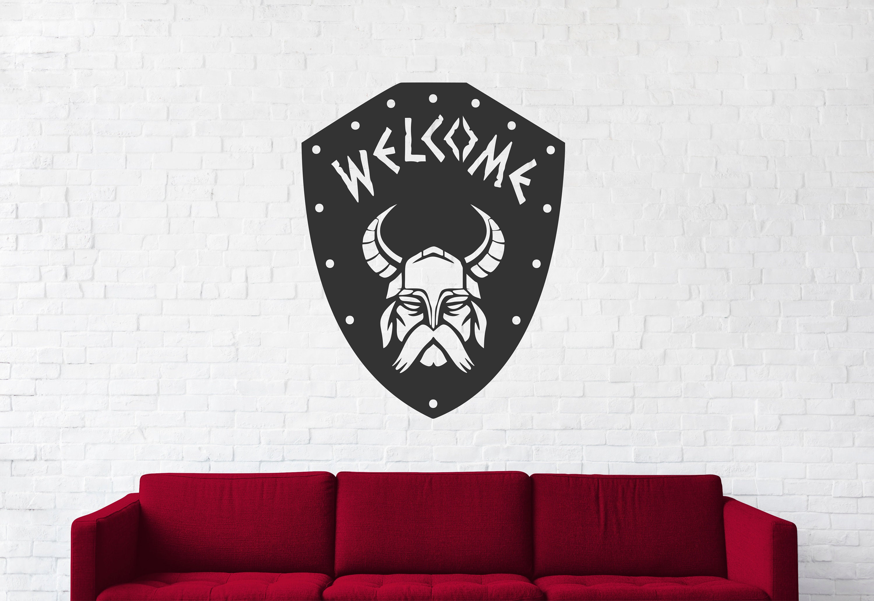 Viking Welcome Sign Dxf Files, Viking Helmet Laser Cut, Welcome Svg ...