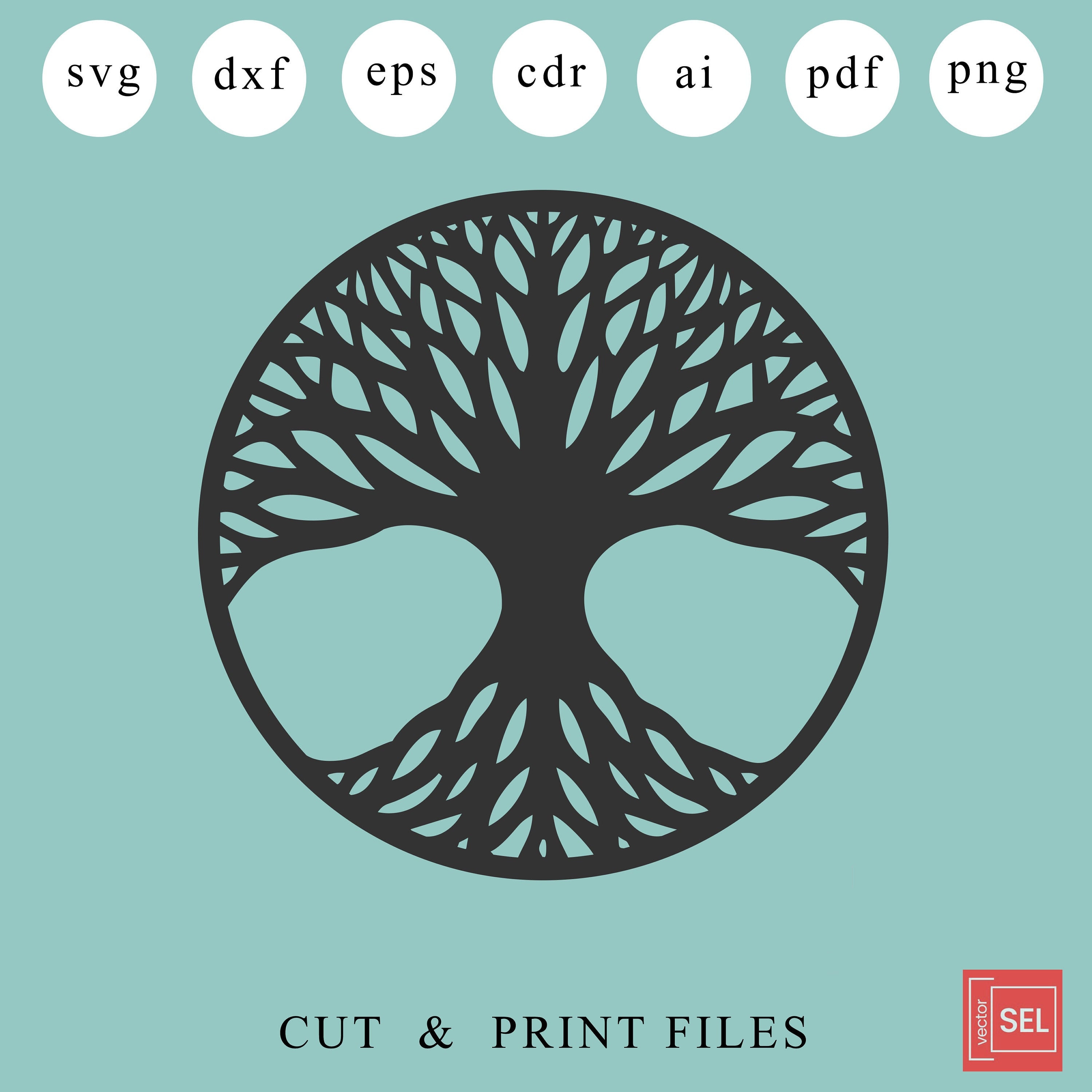 Baum des Lebens Dxf Dateien Baum des Lebens Laser cut Baum des Lebens Svg Datei Für Cricut Baum ...