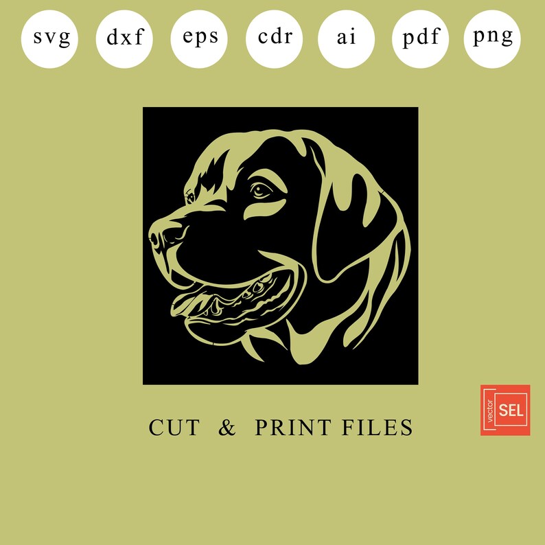 Labrador Dxf Files Labrador Laser Cut Labrador Svg File for Cricut ...