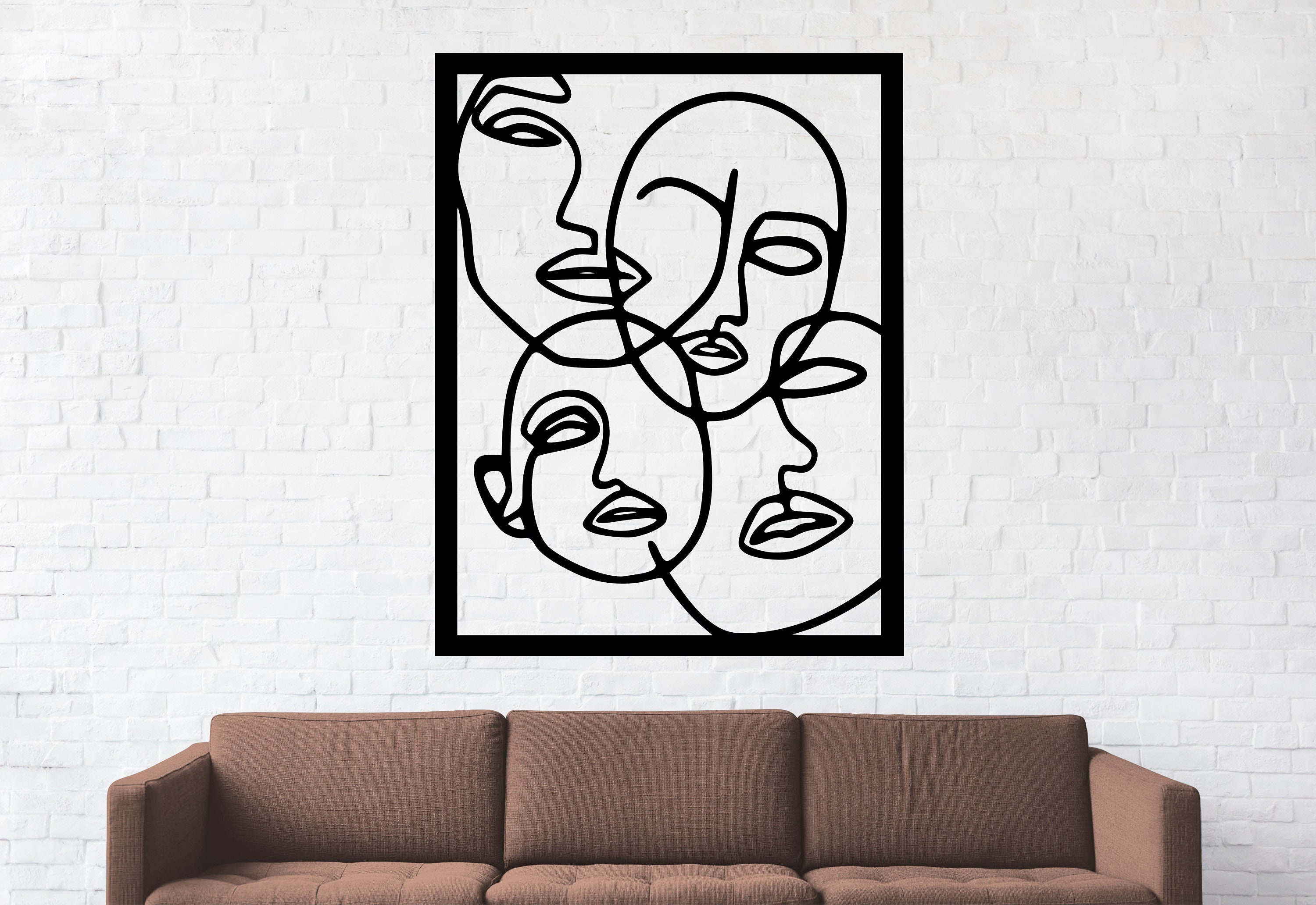 4 Faces Dxf Files Four Faces Laser Cut Four Faces Svg File for Cricut ...