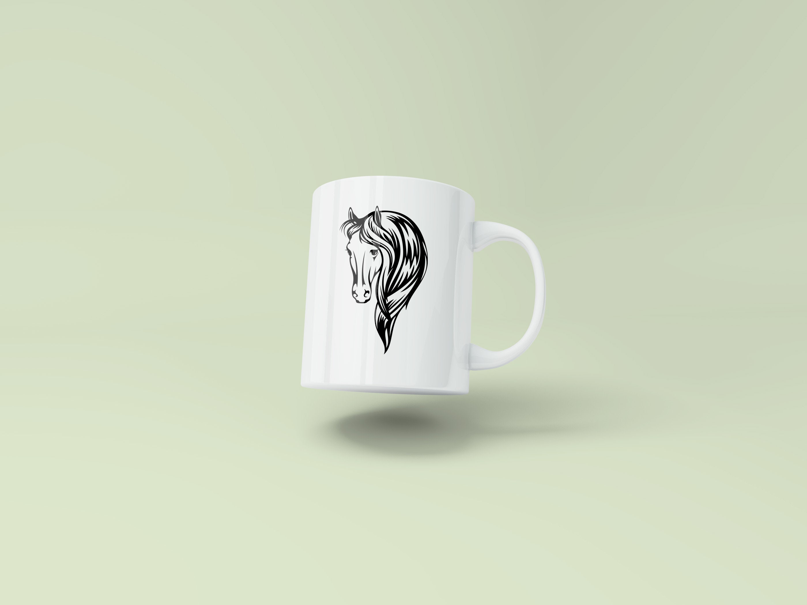 Horse Head Dxf Files, Charger Laser Cut, Pony Svg File for Cricut ...