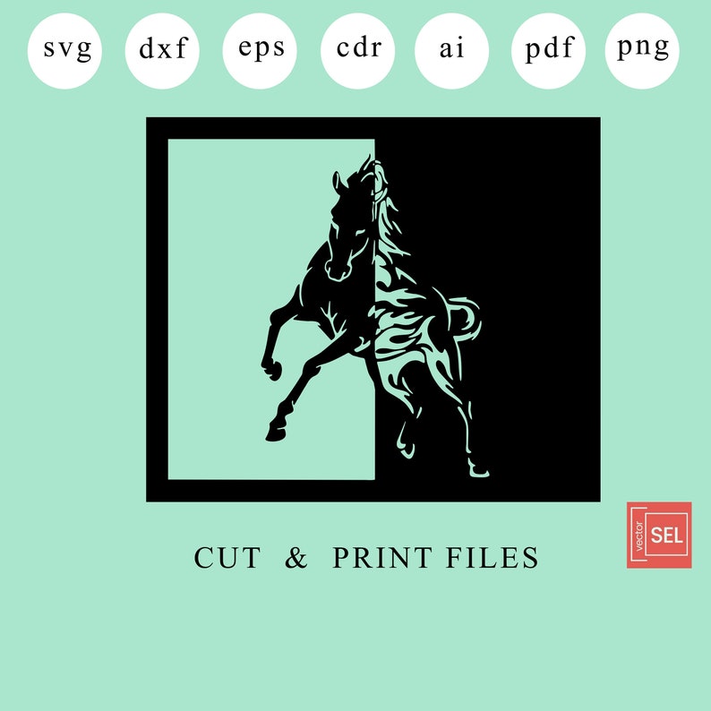 Horse Dxf Files Horse Laser Cut Horse Svg File for Cricut - Etsy