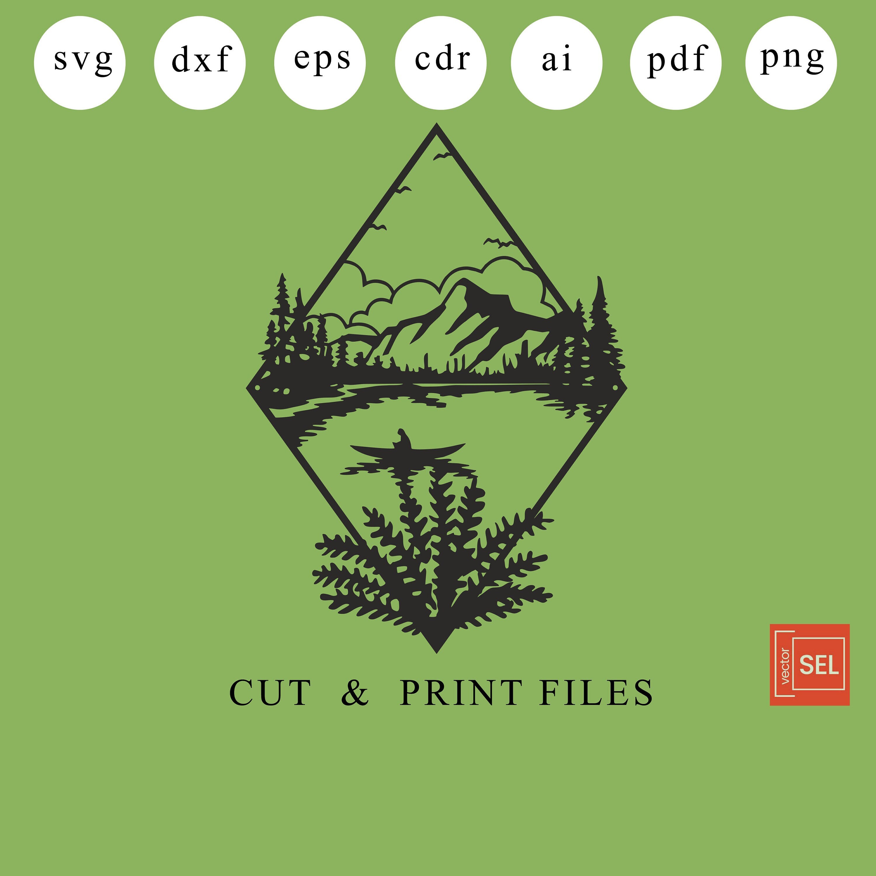 Nature Dxf Files Nature Laser Cut Nature Svg File for Cricut Nature ...