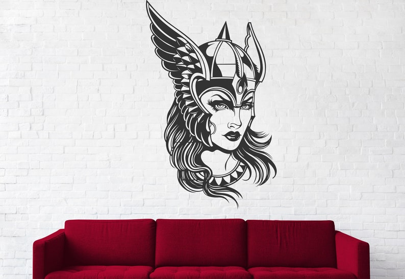 Valkyrie Portrait Dxf Files, Pagan Laser Cut, Valkyrie Svg File for ...