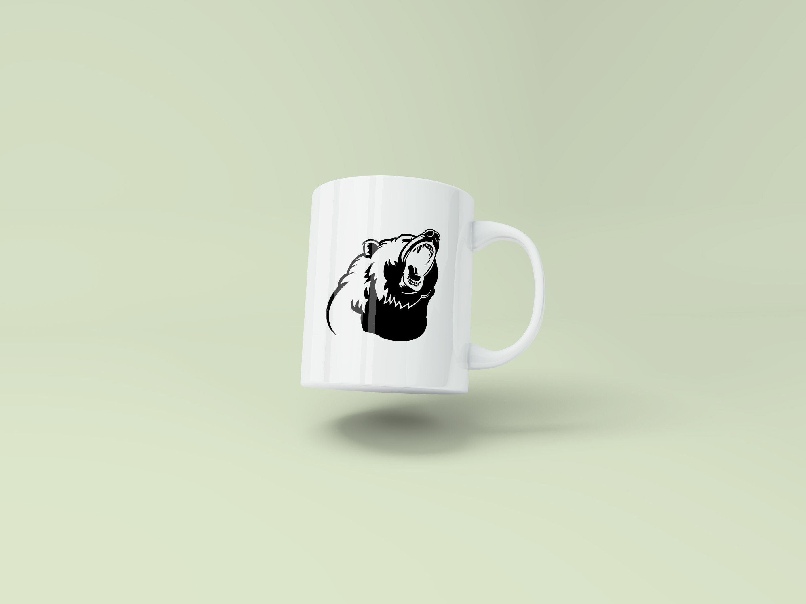 Angry Bear Dxf Files, Bear Laser Cut, Ursine Bird Svg File for Cricut ...