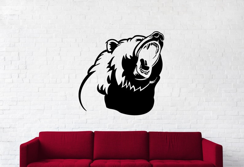 Angry Bear Dxf Files, Bear Laser Cut, Ursine Bird Svg File for Cricut ...