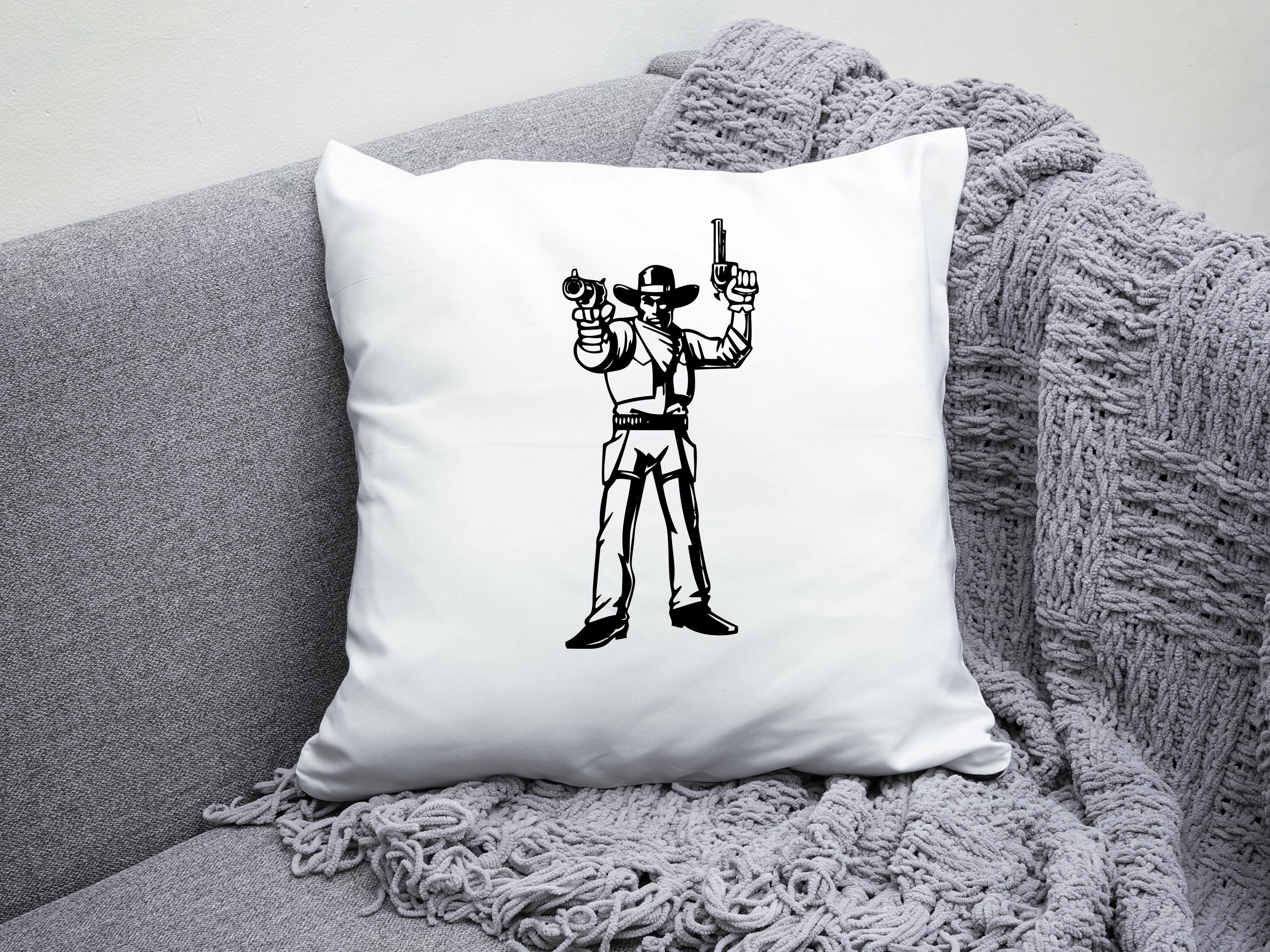 Western Cowboy Dxf Files, Shootout Laser Cut, Gun Svg File for Cricut ...