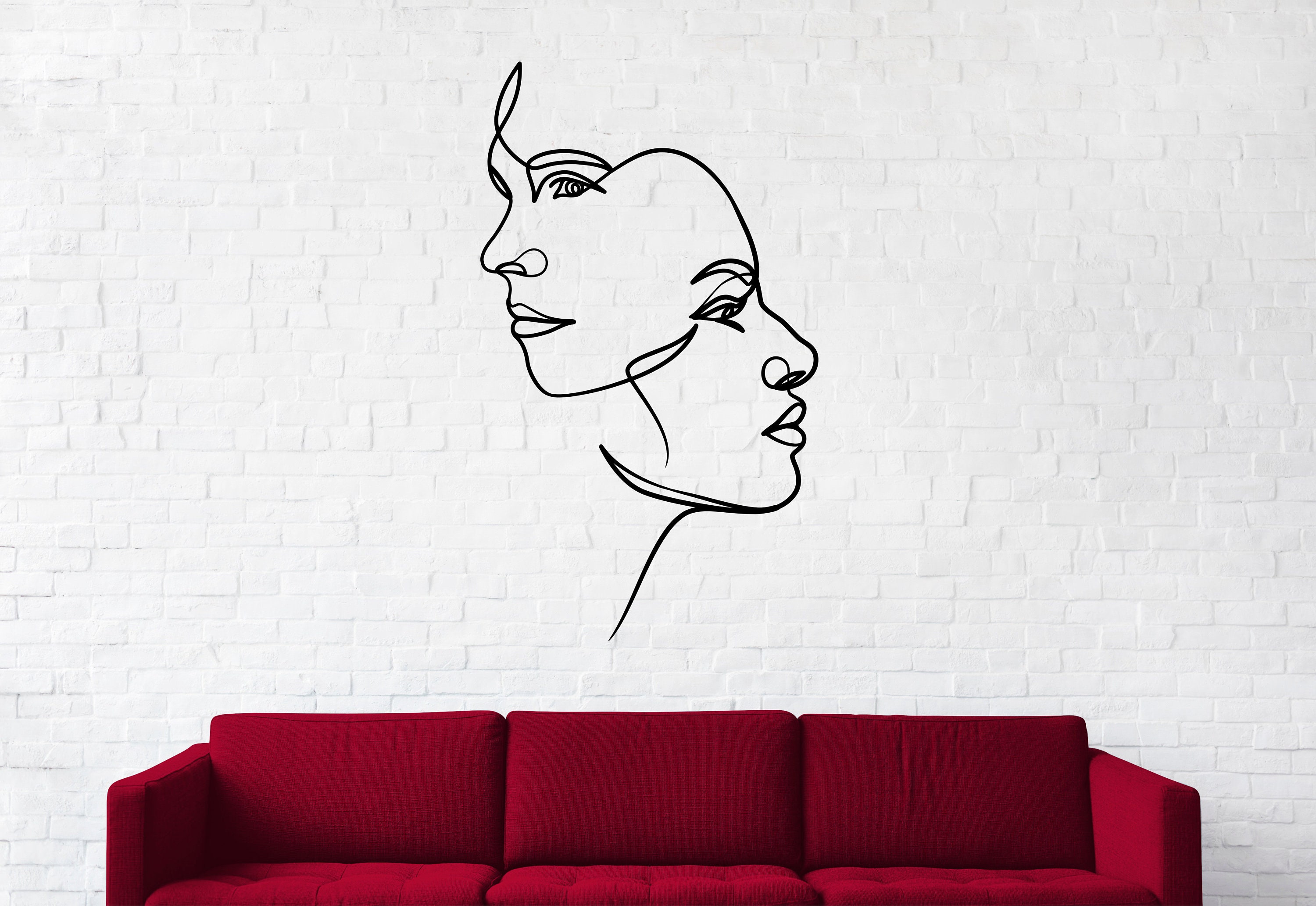 Women Faces Dxf Files, Woman Face Laser Cut, Women Face Line Art Svg ...