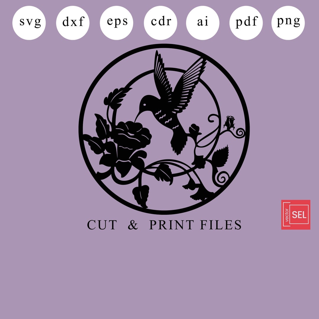 Hummingbird Dxf Files Hummingbird Laser Cut Hummingbird Svg File Cricut ...