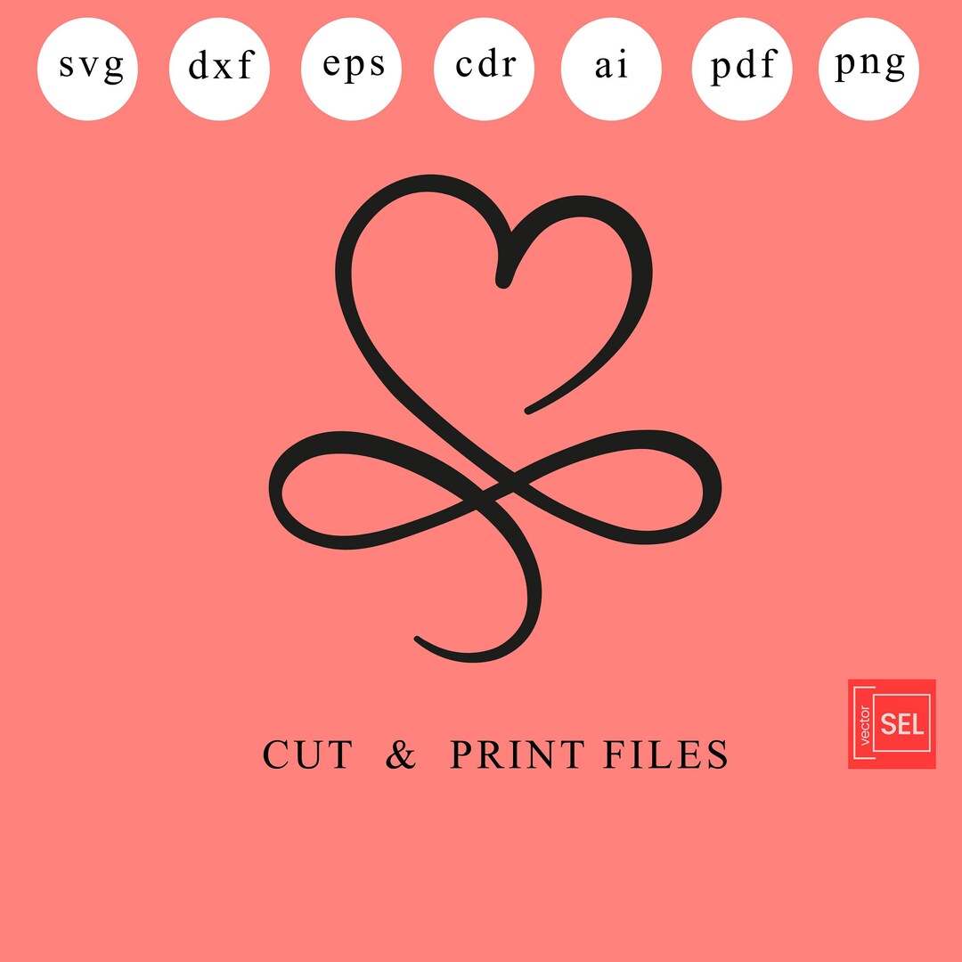 Infinity Heart Dxf Files Infinity Heart Laser Cut Infinity - Etsy