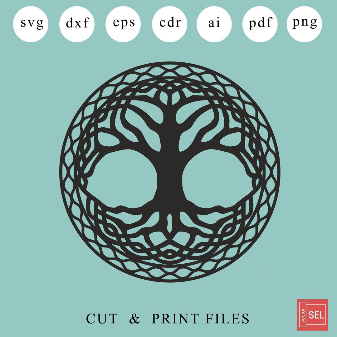 Tree of Life Dxf Files Tree of Life Laser Cut Tree of Life Svg File for ...