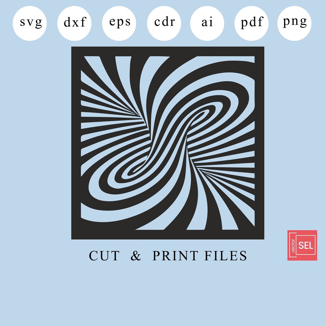 Helical Dxf Files Spiral Laser Cut Loop Svg File for Cricut Endless ...