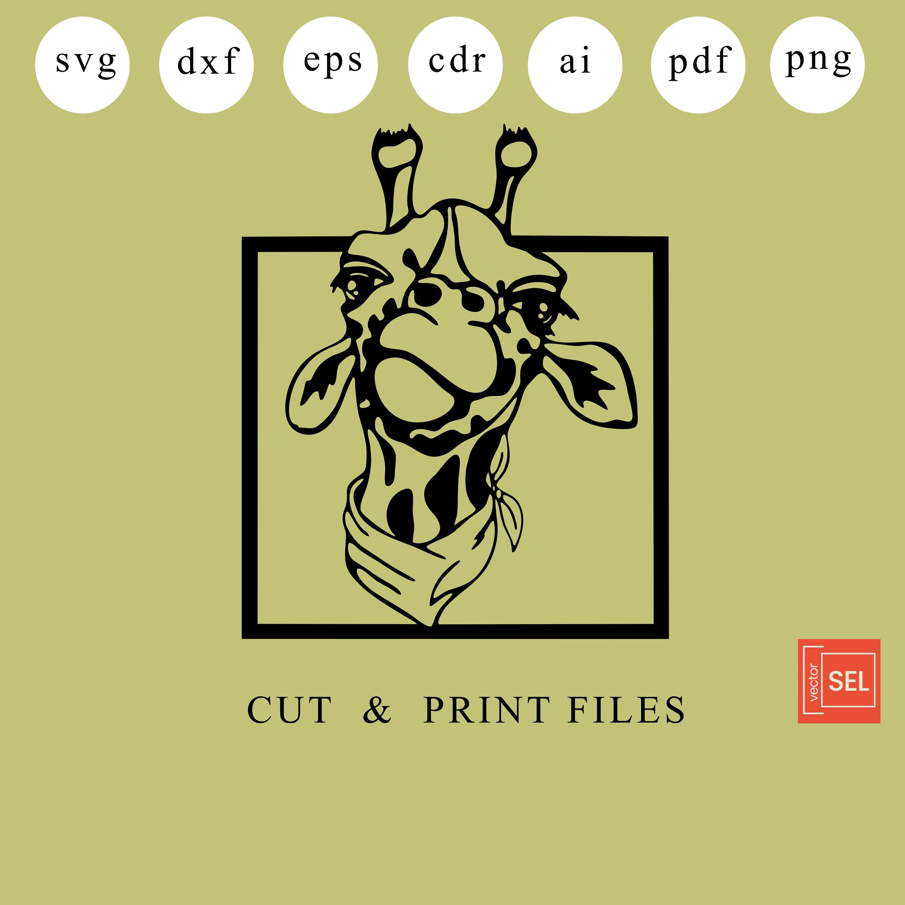 Giraffe Dxf Files Giraffe Laser Cut Giraffe Svg File for Cricut Giraffe ...