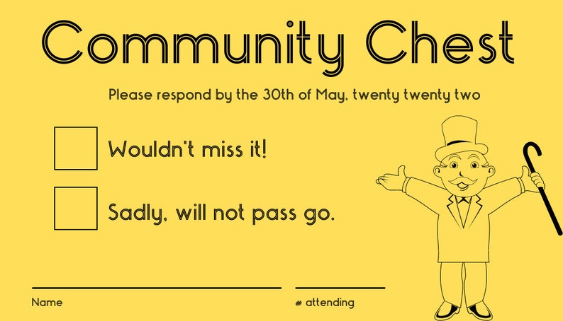 Monopoly Wedding Invite Bundle- Monopoly Wedding Invitation- Wedding ...