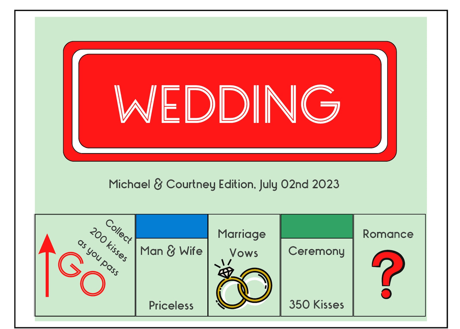 Monopoly Wedding Invite Bundle- Monopoly Wedding Invitation- Wedding ...