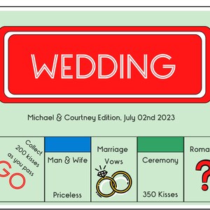 Monopoly Wedding Invite Bundle- Monopoly Wedding Invitation- Wedding ...