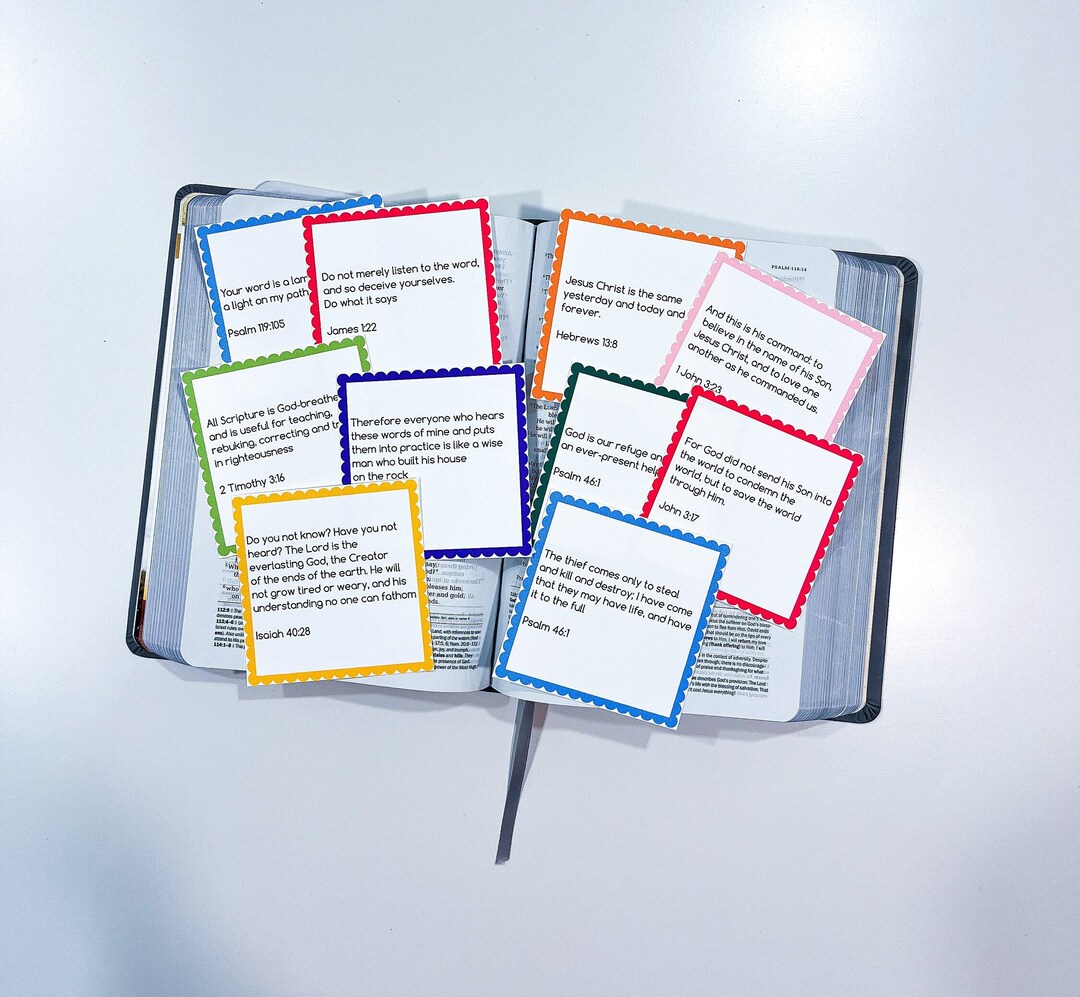 Verse Pack 2 10 Bible Verse Memorization Cards Pack - Etsy