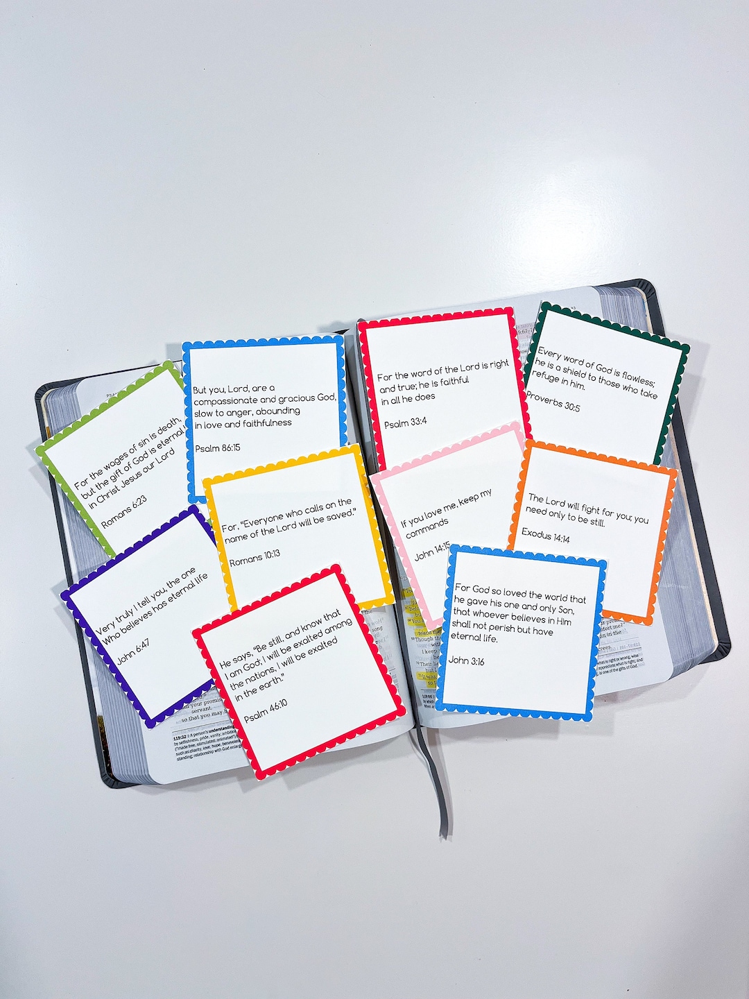 Verse Pack 1 10 Bible Verse Memorization Cards - Etsy