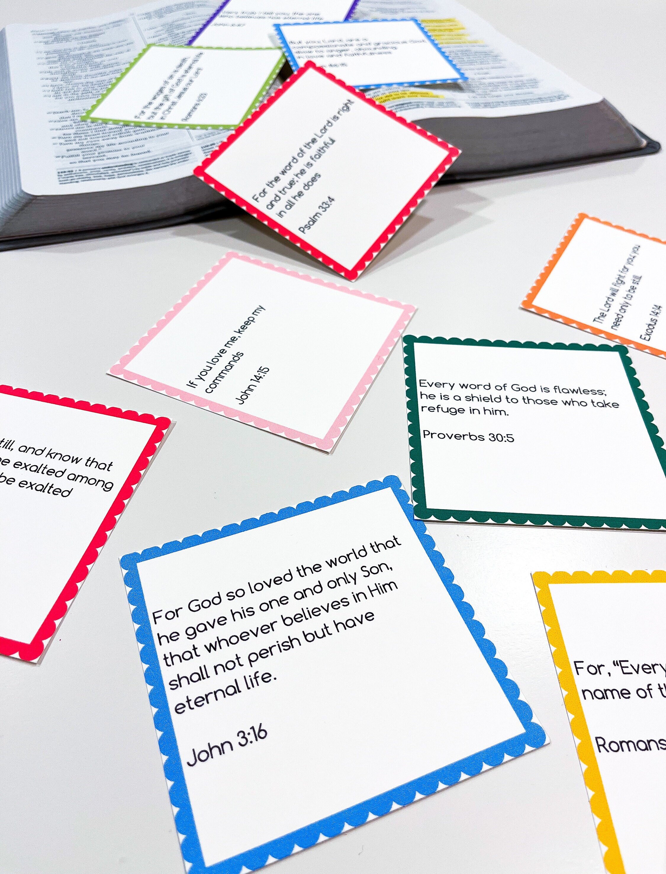 Verse Pack 1 10 Bible Verse Memorization Cards - Etsy