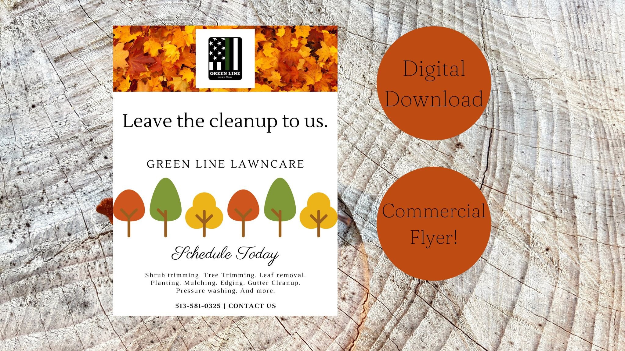 Commercial Work Flyer Fall Addition, Lawncare Flyer, Landscape ...