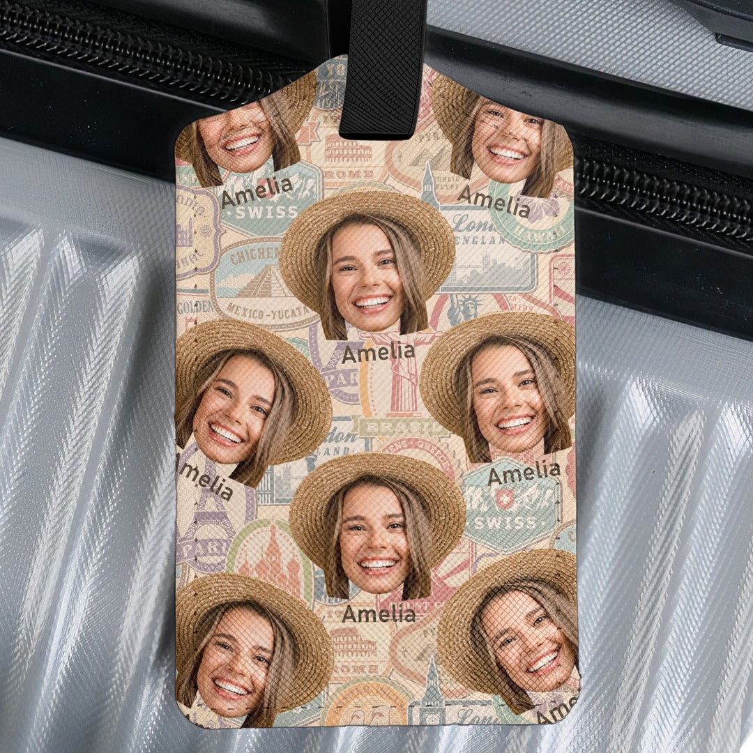 Personalized Photo Luggage Tag, Custom Photo Backpack Tag, Bag Tags ...