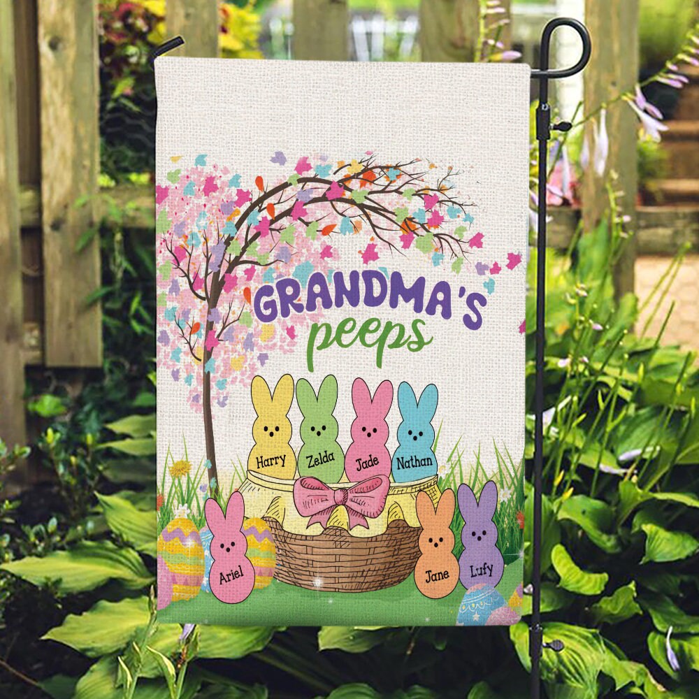 Personalized Easter Flag, Grandma's Peeps Garden Flag sold by Full ...