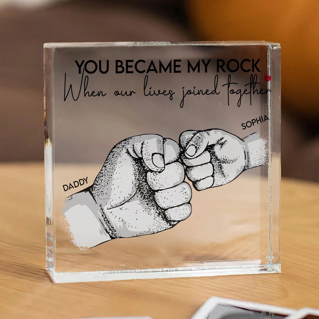 Personalized Dad Raised Fist Bump Plaques Gifts for Dad - Etsy