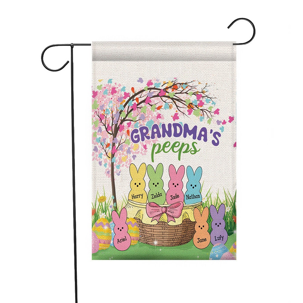 Personalized Easter Flag, Grandma's Peeps Garden Flag sold by Full ...
