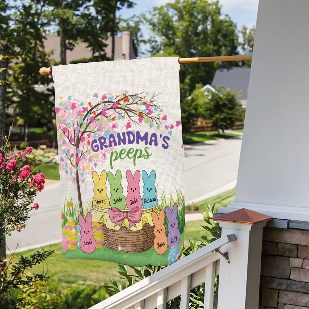 Personalized Easter Flag, Grandma's Peeps Garden Flag sold by Full ...