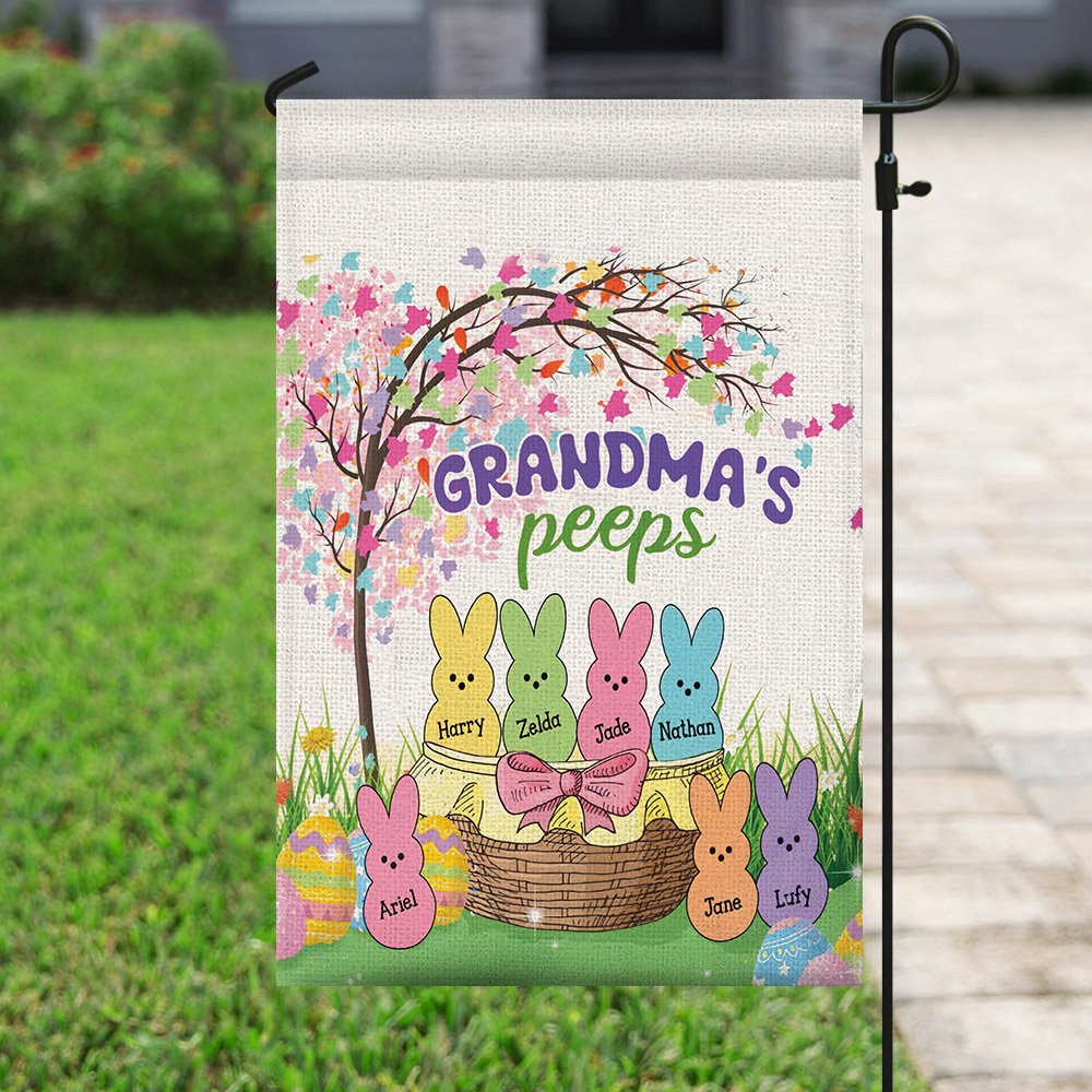 Personalized Easter Flag, Grandma's Peeps Garden Flag sold by Full ...
