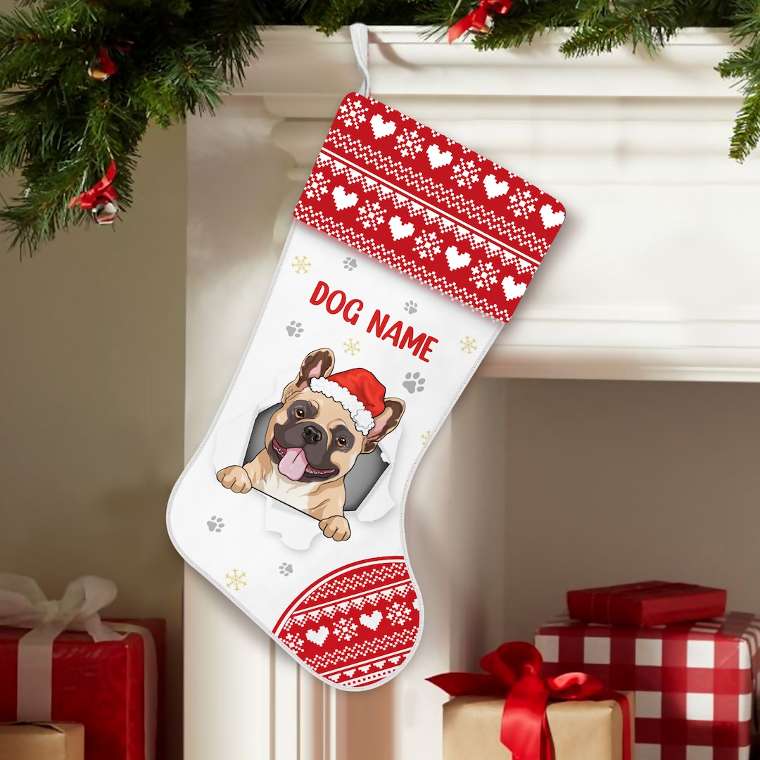 Personalized Christmas Dog Stockings, Puppy Christmas Stocking ...