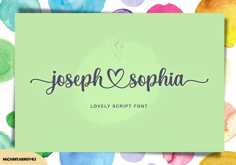 Joseph Sophia Fonts Calligraphy Font Modern Font Boho - Etsy