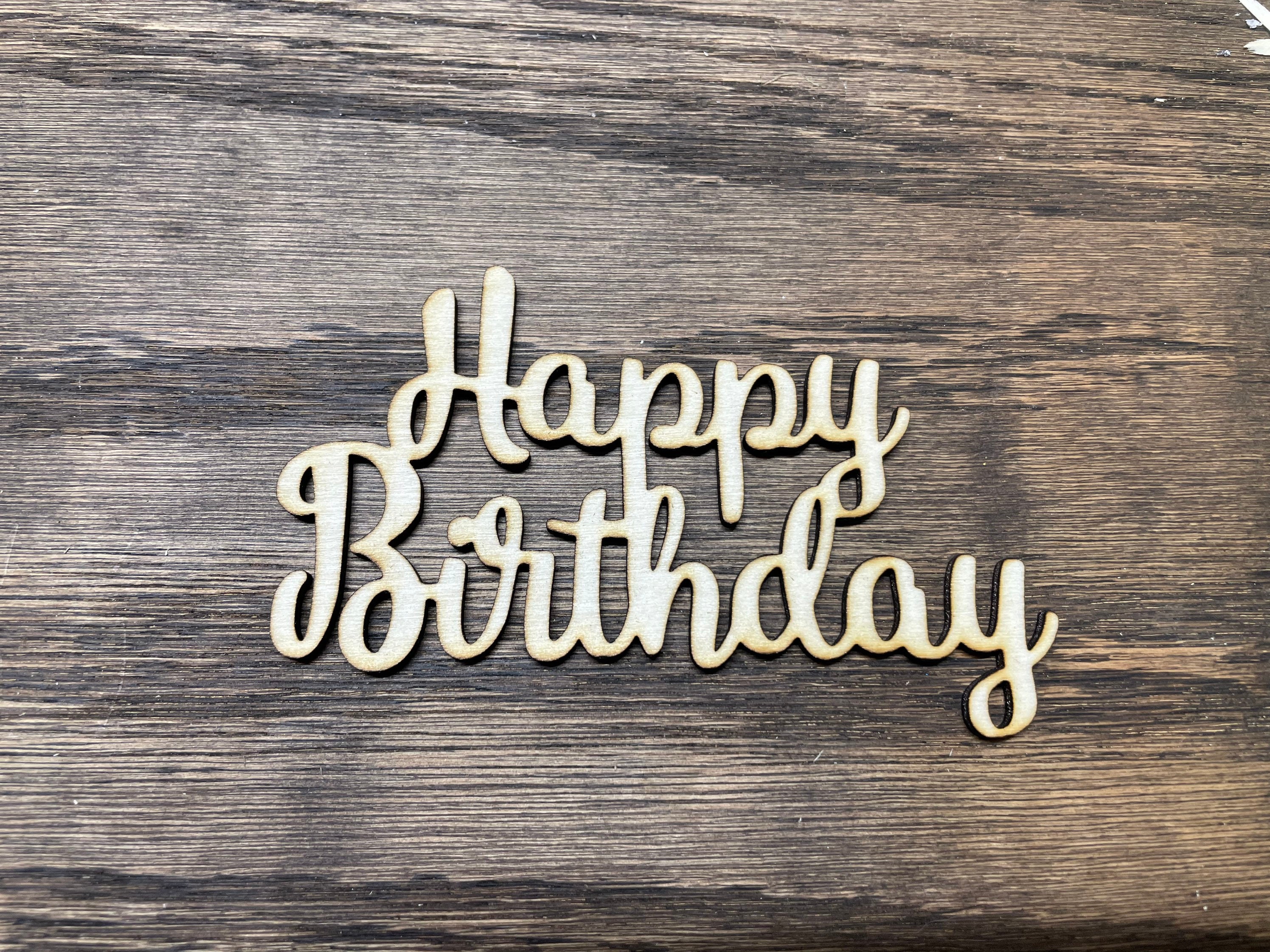 Happy Birthday Wood Cutouts - Etsy