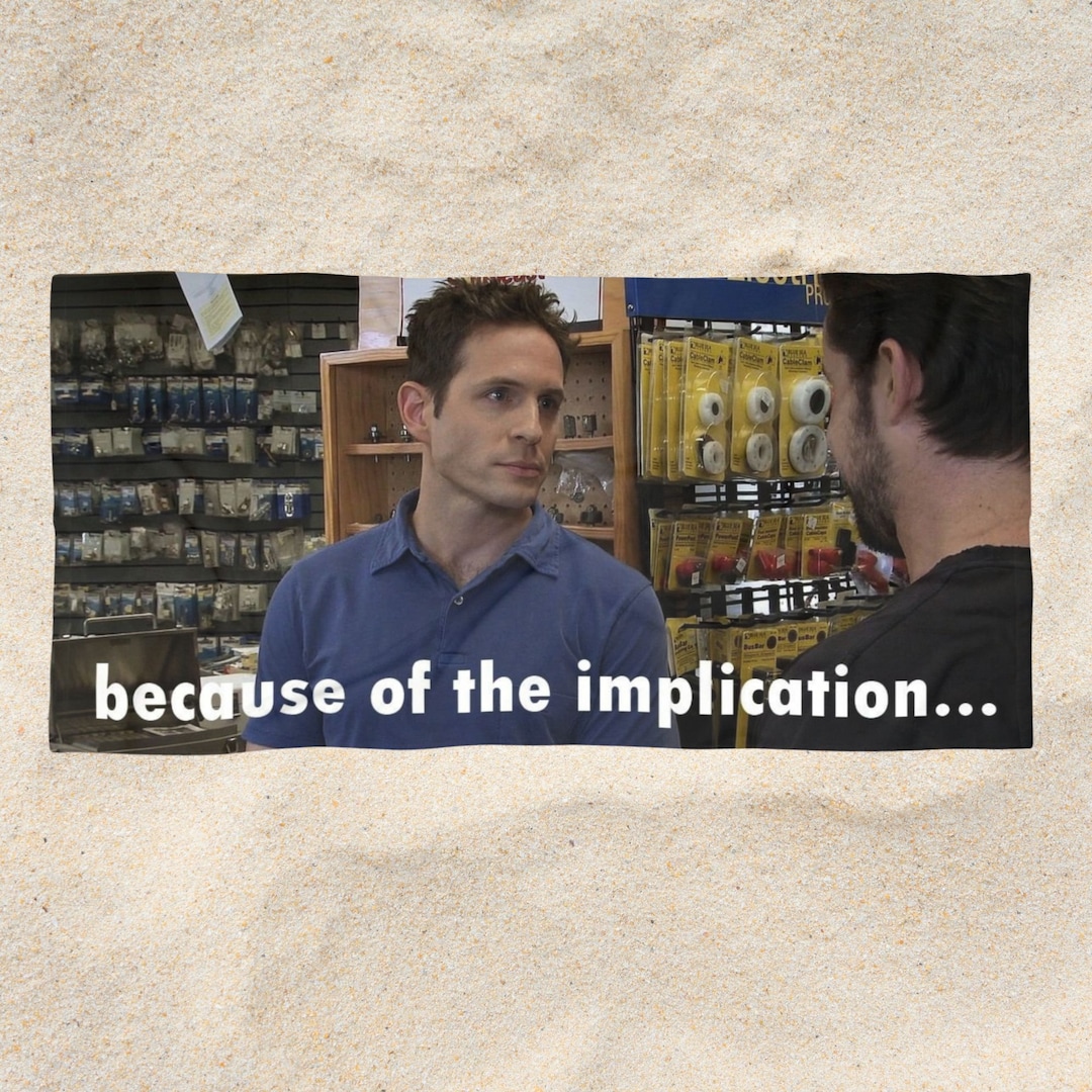 Its Always Sunny in Philadelphia Beach Towel, the Implication Dennis ...