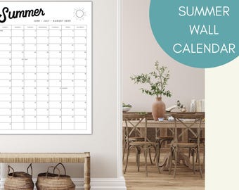 Giant 2025 Summer Wall Calendar *w/bucket LIST & GOALS* - Etsy
