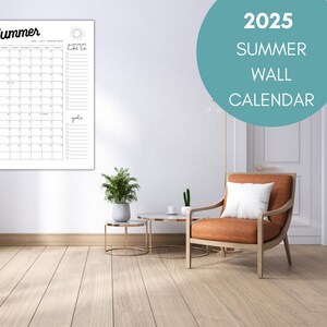 Giant 2025 Summer Wall Calendar *w/bucket LIST & GOALS* - Etsy