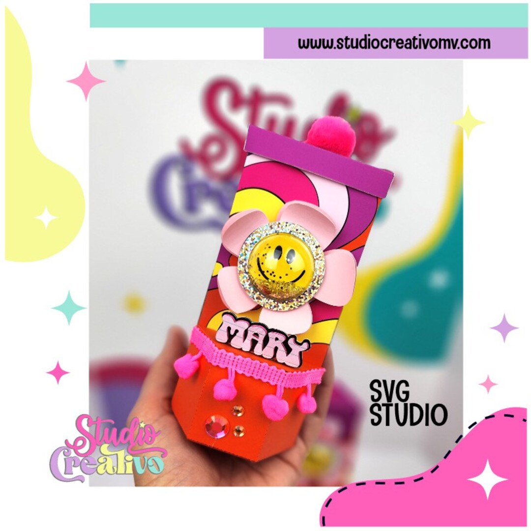 Half Hexagonal Box Template With Stage, Compatible With Silhouette and ...