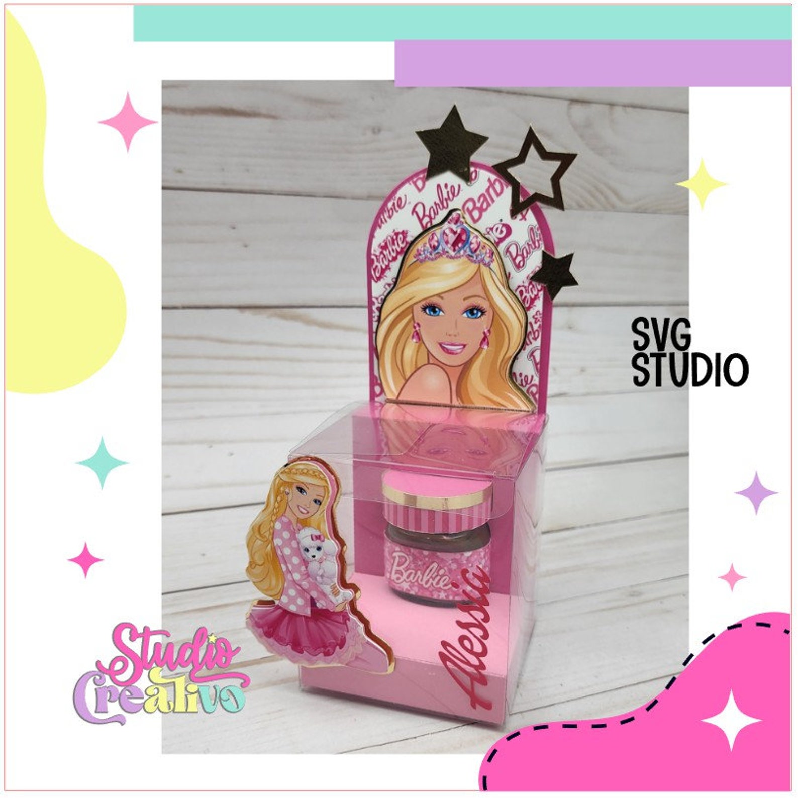 Template Box for Mini Nutella Clear, Compatible With Silhouette and ...