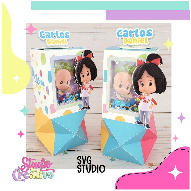 Tall Cubic Box Template With Window, Three-dimensional Base, Compatible ...