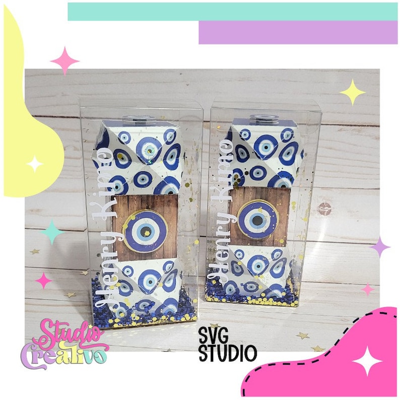 Rectangular Acetate Box Template With Geometric Internal Box ...