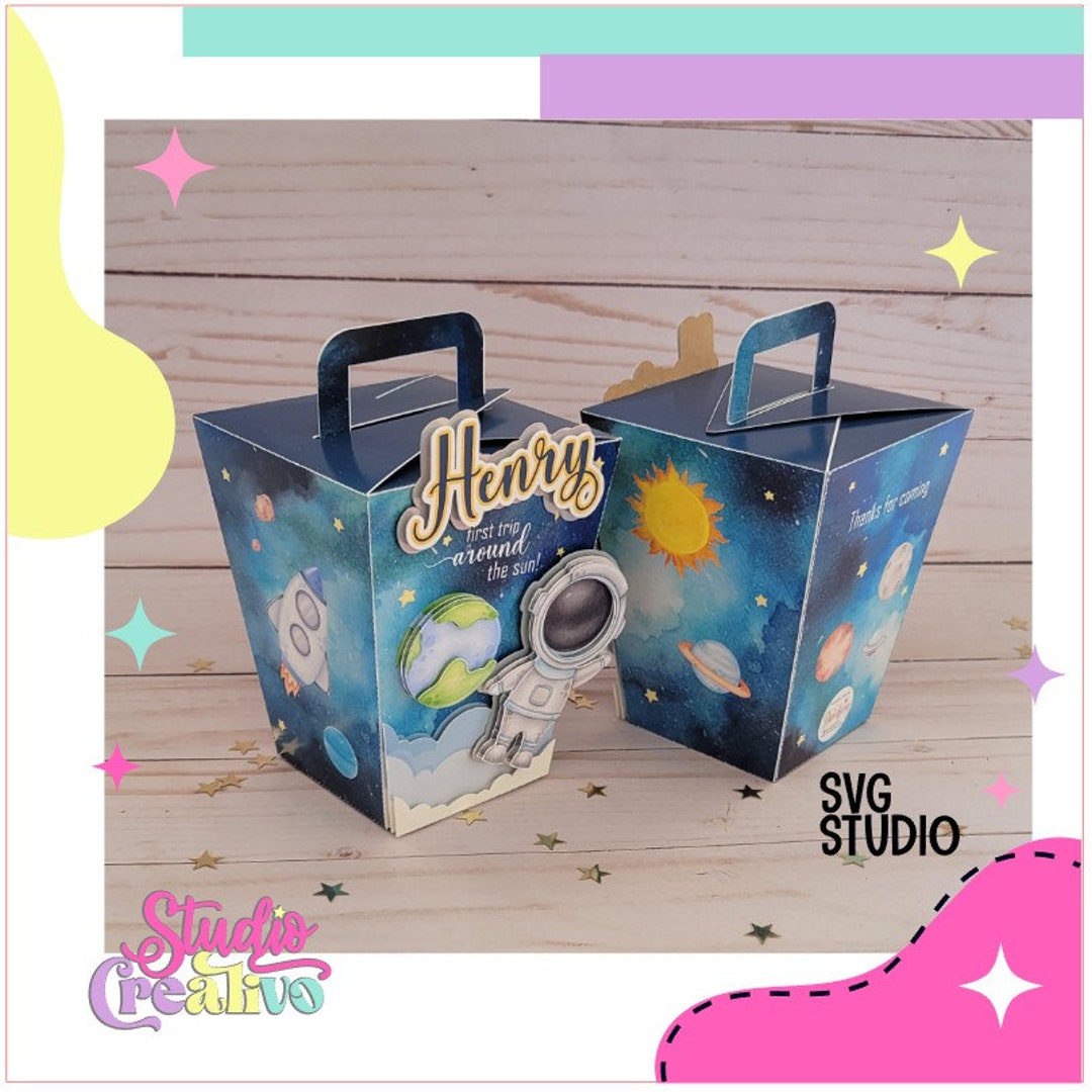 Cone Box Template With Handle, Compatible With Silhouette and Cricut ...