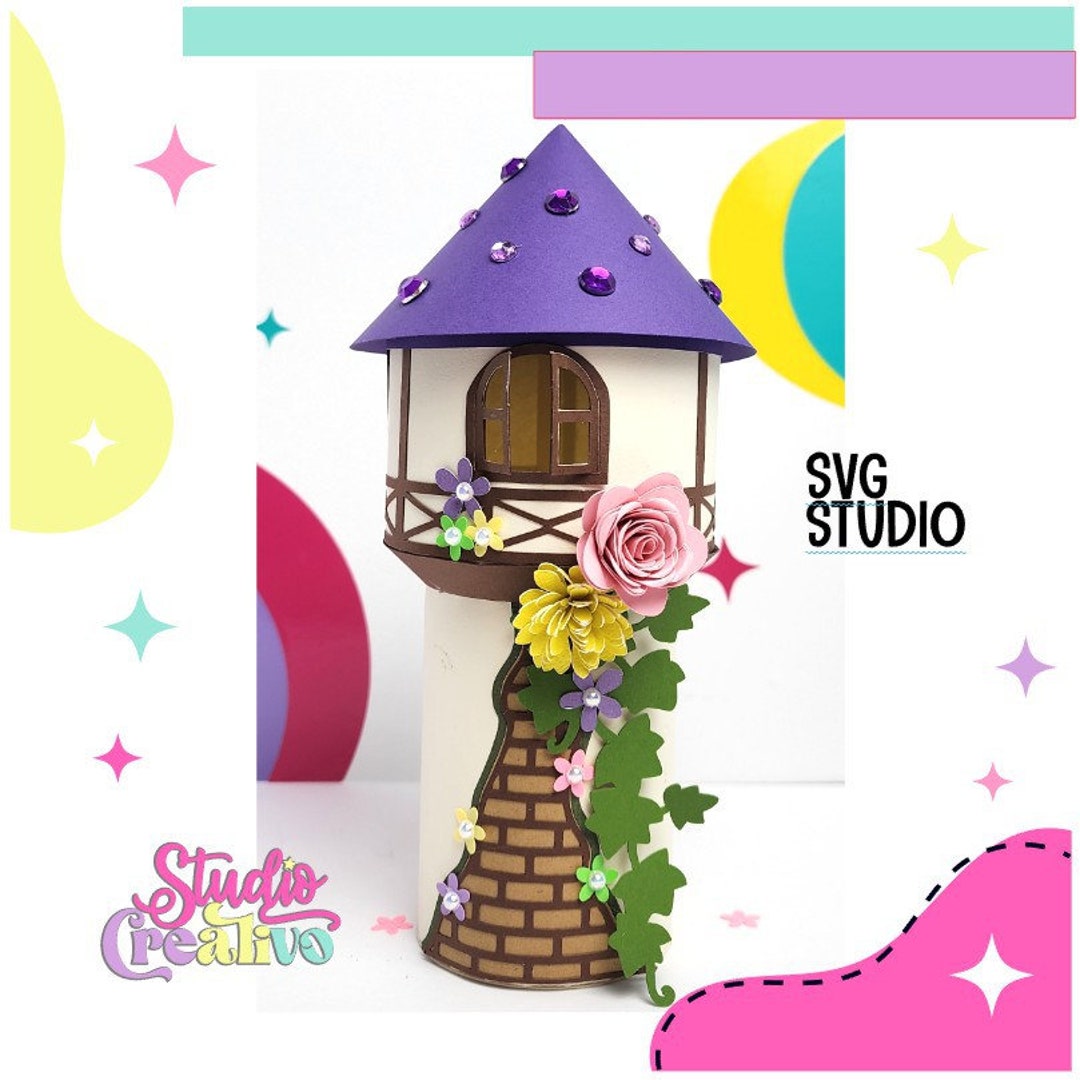 Princess Tower Box Template, Compatible With Silhouette and Cricut, in ...