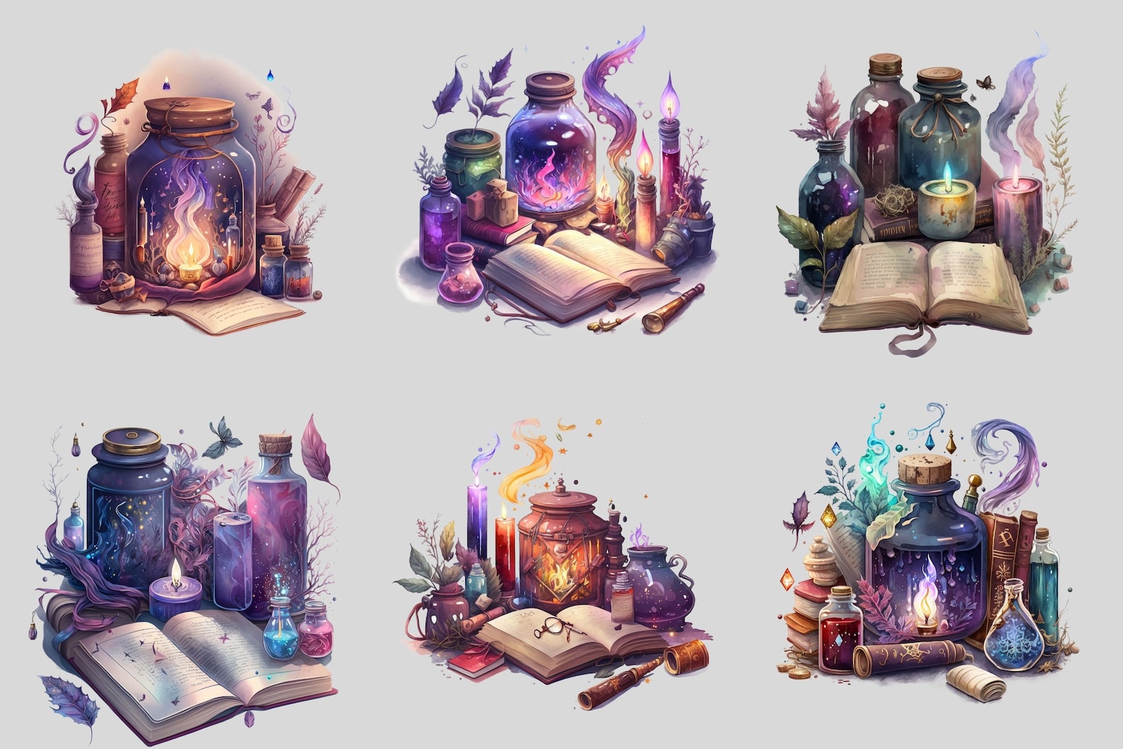 Wizards Inventory Clipart BUNDLE, Witch Clipart , Magic Clip Art ...