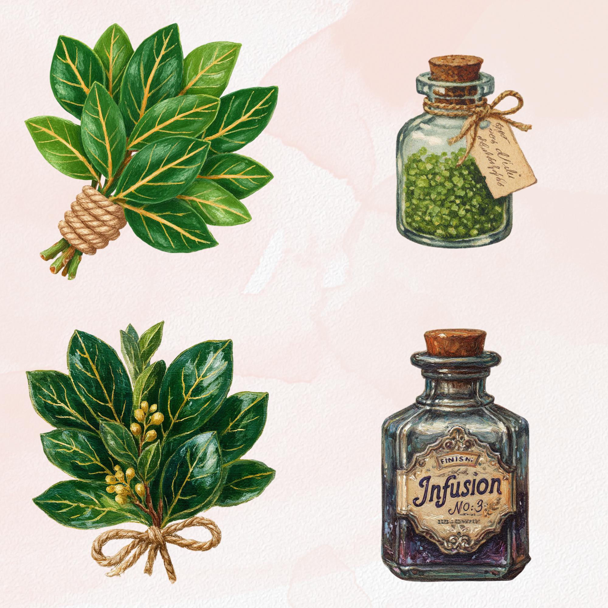 Vintage Herb Kitchen Clipart Bundle Vintage Set Goodnote Sticker ...