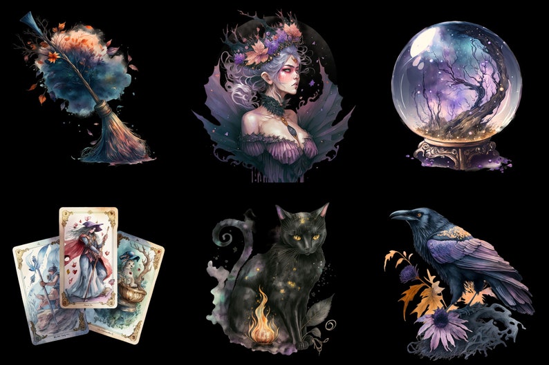 Dark Witch Clipart Witch Clip Art Png Magic Clip Art - Etsy