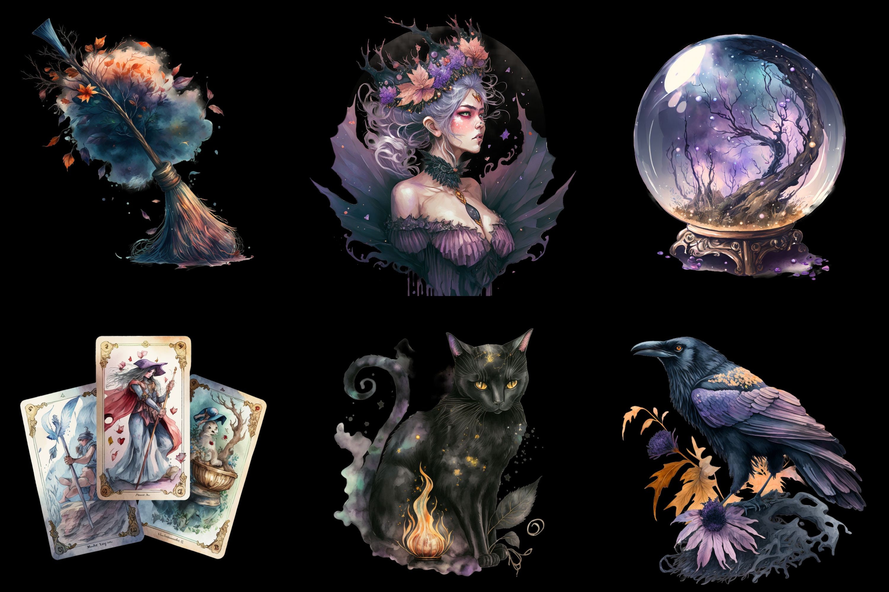 Dark Witch Clipart Witch Clip Art Png Magic Clip Art - Etsy