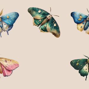 Watercolour Mystical Moth Clipart, Wiccan Png, Moth Png, Mystical ...