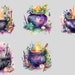 Watercolour Cauldron Clipart Bundle, Magic Clip Art, Mystical Clipart ...